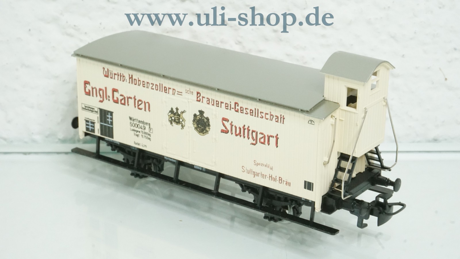 Märklin 4677 H0 Bierwagen Engl. Garten Stuttgart m. Bremserhaus