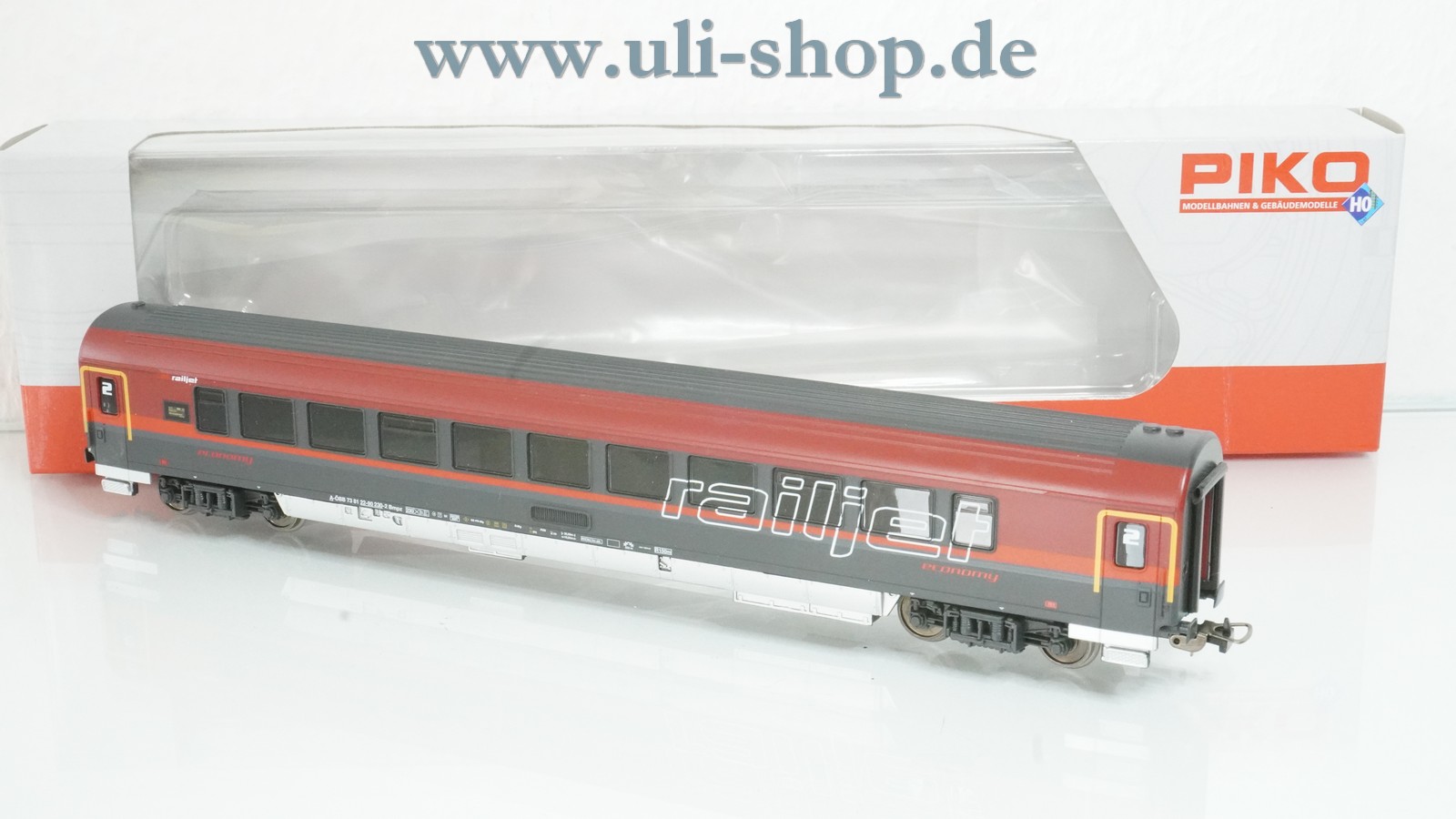 PIKO 5813 B H0 Personenwagen Railjet 2. Klasse der ÖBB Epoche VI